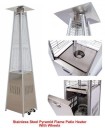 Patio Heater- Stainless Steel Gas Flame Pyramid Patio Heater ...