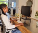 ErgonomicsDirect height adjustable monitor stand with 3 height settings ...