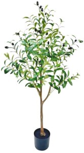 Green Design Olive Plant (Spray) Artificial Plant with Pot | Makro