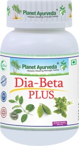 Planet Ayurveda Dia Beta Plus Capsules - Herbal Supplement for Diabetes ...