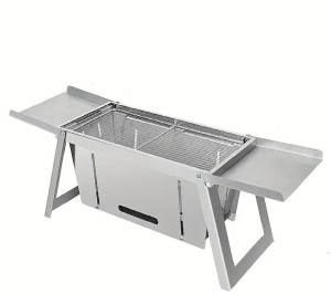 LMA 37x18cm Compact Folding Braai Stand with Shelves - FX-8520 Charcoal ...