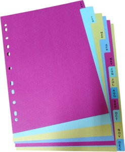Office Mate IndexDividersJanDec Binder Index Divider | Makro