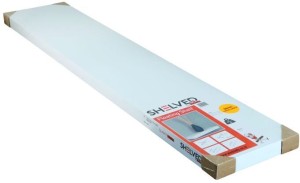 Mackie White Floating Shelf 1200 x 235 x 38mm Wood Wall-mounting Book ...