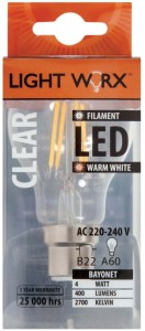 Lightworx 4 W Round B22 LED Bulb | Makro