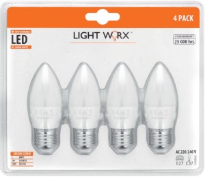 Lightworx 3 W Candle E27 LED Bulb | Makro