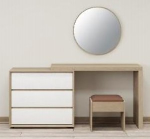UNIQUE Dressing Table With Mirror And bench Solid Wood Free Standing ...