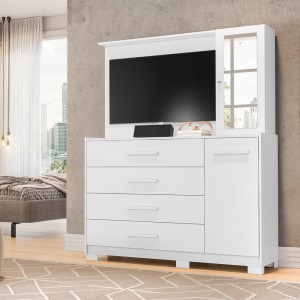 Designer Concepts Ilhabela Chest Of Draw Dresser-White Engineered Wood ...