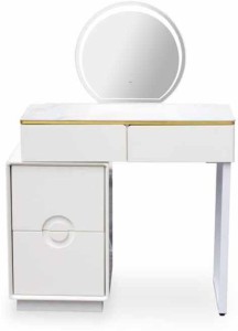 GOF Furniture 338 Nara Dressing Table LED Mirror Engineered Wood Free ...