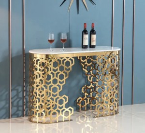 Designer Concepts Dulcie Luxurious Gold Console Table Metal Free ...