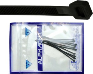 Alphacell Cable tie - 100mmx2.5mm black -10 pack Plastic Standard Cable ...
