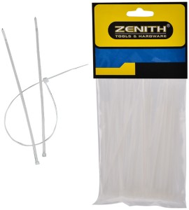 Zenith Electrical Cable-Ties 2.5 x 100mm White 50'S Plastic Standard ...