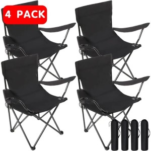 Cashway 1 x 4-Pack Deluxe Folding Camping s Foldable Chair | Makro