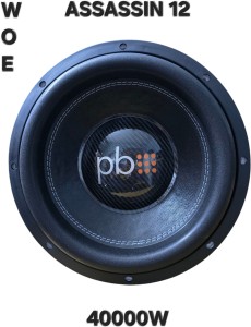 POWERBASS ASSASSIN-12D2 Subwoofer Rear Deck Mounted Round Car Speaker ...