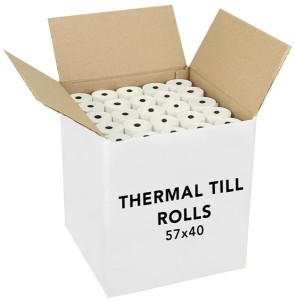 Generic Thermal Credit Card Rolls - 57 x 40 Thermal Cash Register Paper ...