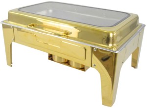 VIVIDITTO Rectangular Glass Top Chafing Dish 10 quart Single Pan | Makro