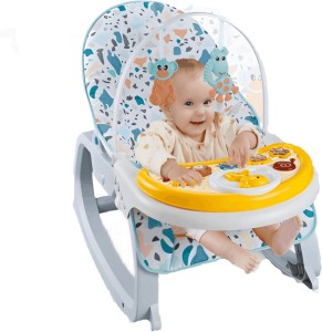 MHC 3-in-1 Baby Music Rocking Chair with Table Bedside Bell Music Piano ...