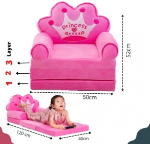 princess Kids foldable Sofa/Couch ,bed Foldable | Makro