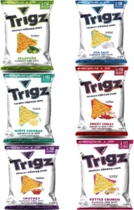 Trigz Crunchy Popped Chips - Mixed Box (24 x 28g) Puffcorn | Makro