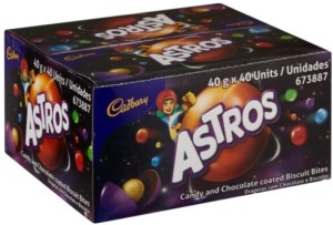 Cadbury Astros Chocolate Candy 40g x 40 Packs per box | Crunchy Shell ...