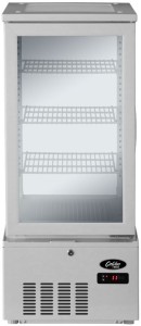 GALILEO Refrigerated glass display cabinet – 74Lt, White 74 L Compact ...