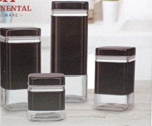 Online Oasis Glass Tea Coffee & Sugar Container - 1 l | Makro