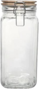 Crockery Centre Glass, Wooden Grocery Container - 2000 ml | Makro