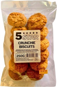 Five Star Biscuits Crunchie Biscuits 250G (Box of 50 Units) Bakery ...