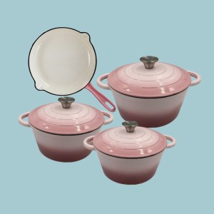 SMTE 4 Piece The Best Enameled Cast Iron Dutch Oven Cookware Set Non ...