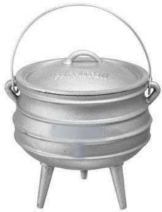Generic Heavy Duty Three Leg Cast Iron Pot Size 30 Pot with Lid 30 L ...