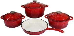 TOTALLY HOME 1-red7p Cast Iron Cookware Set | Makro