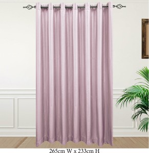 Matoc Designs Curtain Blockout Shimmer Light Pink Eyelet 265cm W x ...
