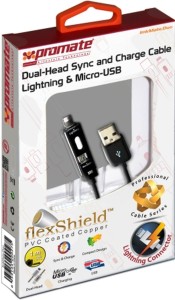 Promate USB Type A To 2-in-1 Cable 1 m 6959144000275 Dual-Ended Charge ...