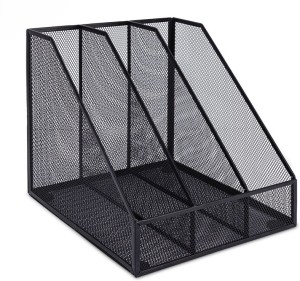 Deli 3 Compartments Mesh Desk/Magazine Organizer | Makro
