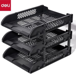 Deli 3 Compartments Plastic File Tray | Makro
