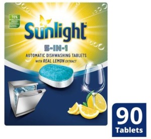 Sunlight 5-In-1 Automatic Dishwashing Tablets Lemon Detergent Pod | Makro
