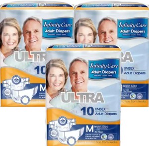Ultra Infinity Care Advanced Adult Diapers - M (10 Pieces) Adult ...