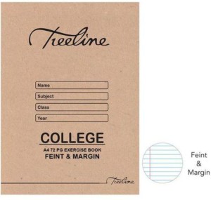 TREELINE 72pg Exercise Soft Book A4 Notebook Feint and Magin | Makro