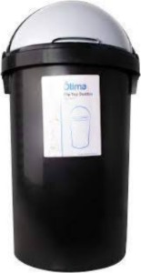 Ottima 50L Fliptop Black Plastic Dustbin | Makro