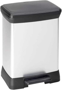 Small Chic Bin Silver 10 L 564322 Plastic Dustbin | Makro