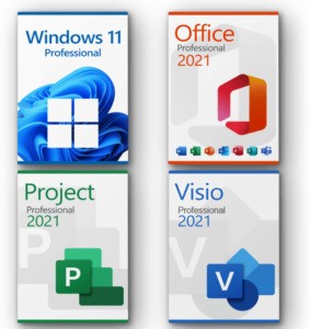 Microsoft Windows 11 Professional, Office 2021;Project 2021 & Visio 2021 (Bundle Deal) USB | Makro