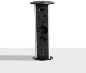 Powerlogic MK430 Pull up Multiplug Black 15 A M Socket | Makro