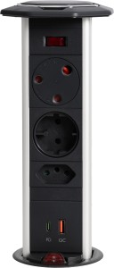 Powerlogic MK530 Pull up Multiplug Black 15 A M Socket | Makro