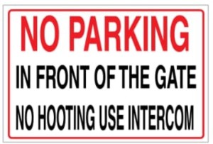sign No Parking 29cm x 29cm Emergency Sign | Makro
