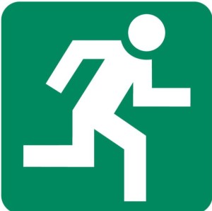 Shaya Fire Running Man(Right) Emergency Sign | Makro