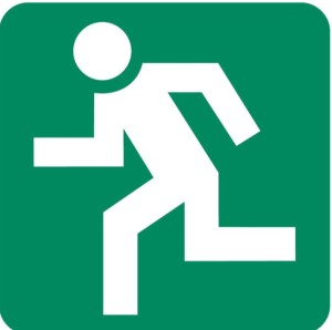 Shaya Fire Running Man(Left) Emergency Sign | Makro