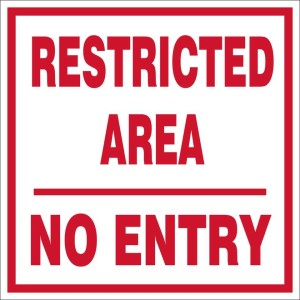 signs Restricted Area No entry 29 cm x 29cm Emergency Sign | Makro