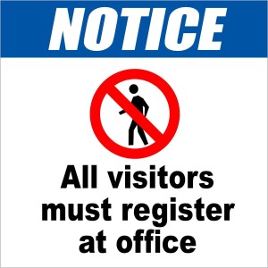 signs Notice Register by office 44cm x 44cm Emergency Sign | Makro