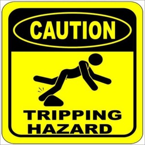 SIGN Caution Tripping Hazard 29cmX29cm Emergency Sign | Makro