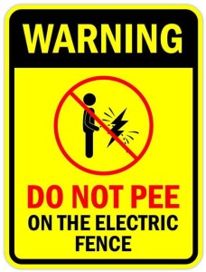signs Warning do not pee on fence 29cm x 29cm Emergency Sign | Makro