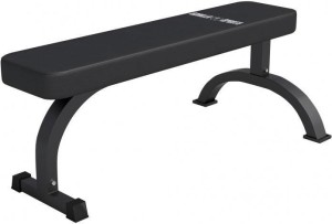 Gorilla Sports Heavy Duty Flat Fitness and Weight Bench Black Flat ...
